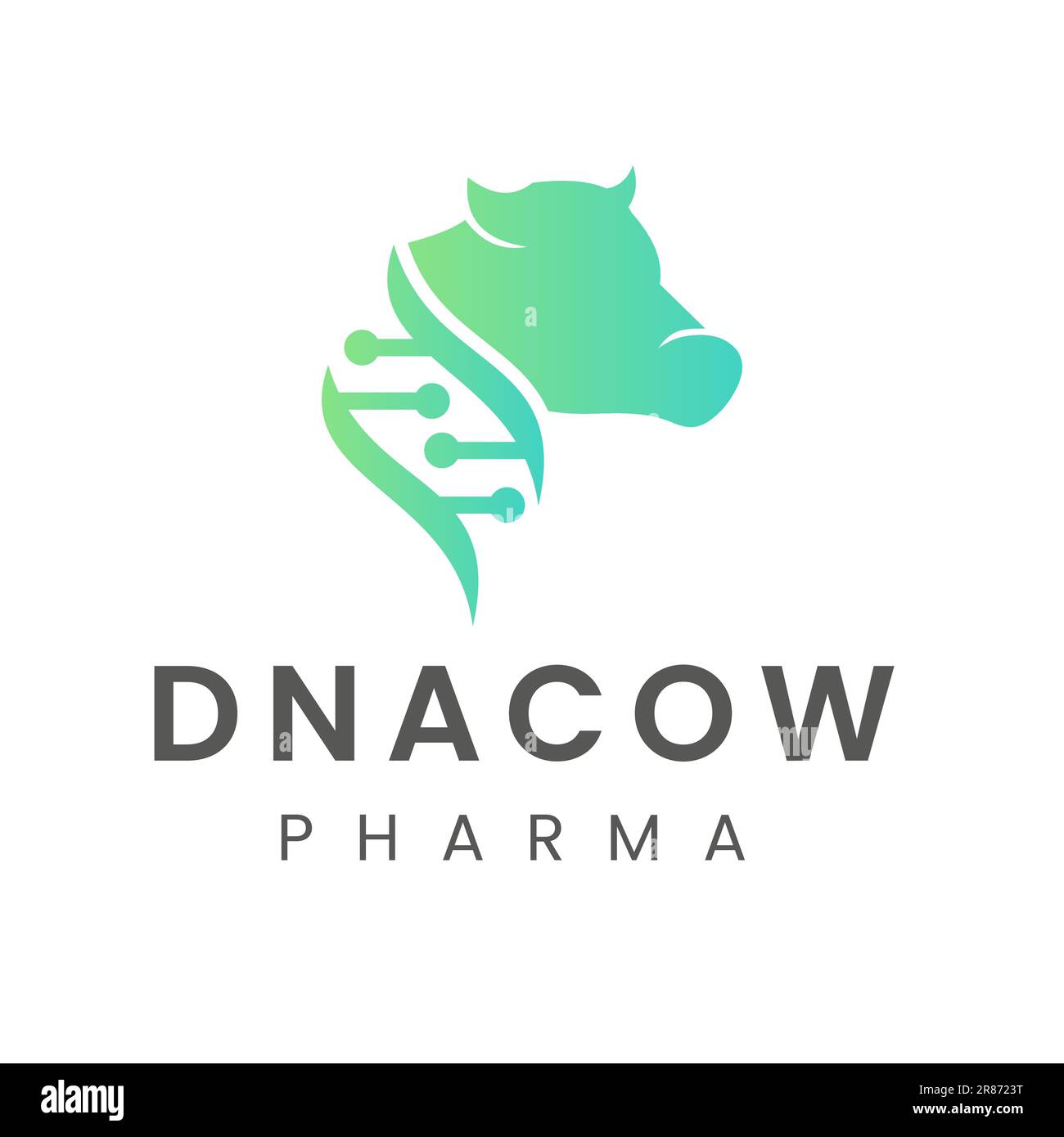 DNA Logo Templates. Genetics Vector Design.DNA Inspiration Cow Science ...