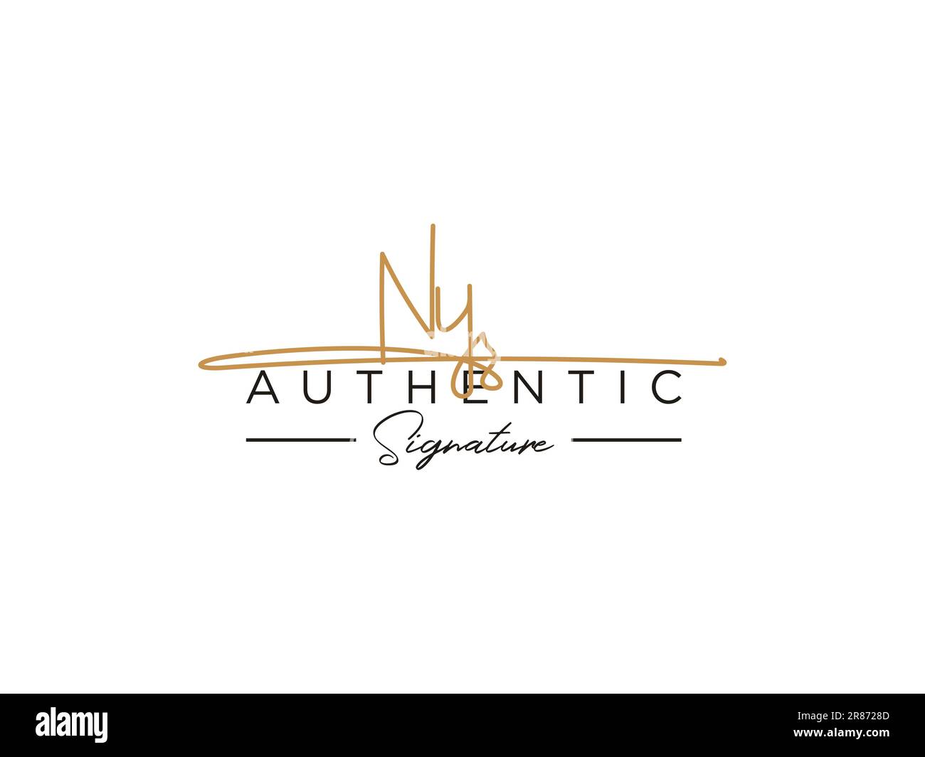 Ny signature Stock Vector Images - Alamy