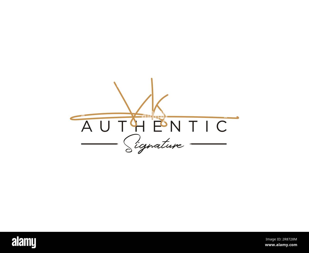 VK Signature Logo Template Vector Stock Vector Image & Art - Alamy