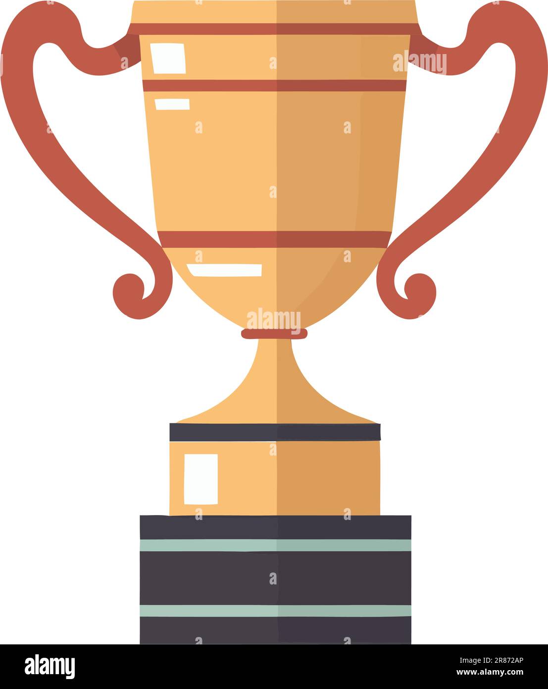First place triumph gold trophy symbolizes success Stock Vector Image ...