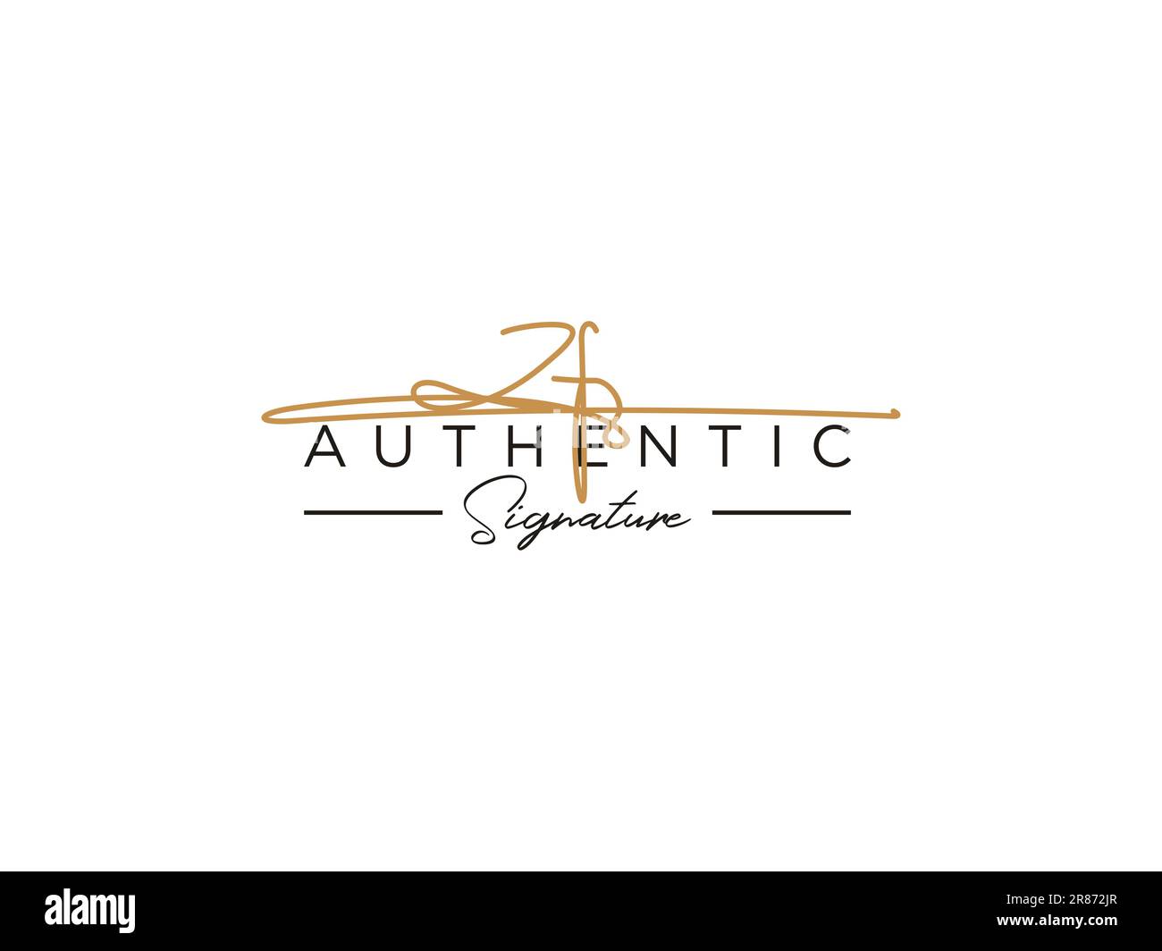 ZF Signature Logo Template Vector Stock Vector Image & Art - Alamy