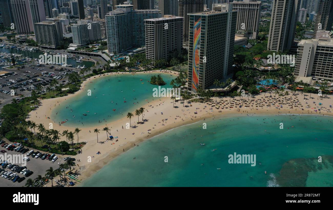 Waikiki beach hawaii aerial tour hi-res stock photography and images ...