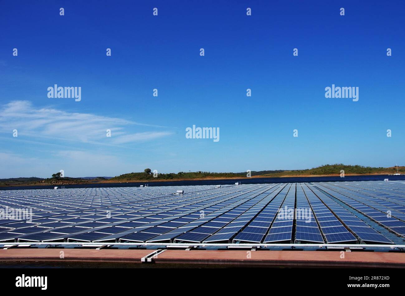 Solar panels in south of Portugal, alentejo region Stock Photo - Alamy