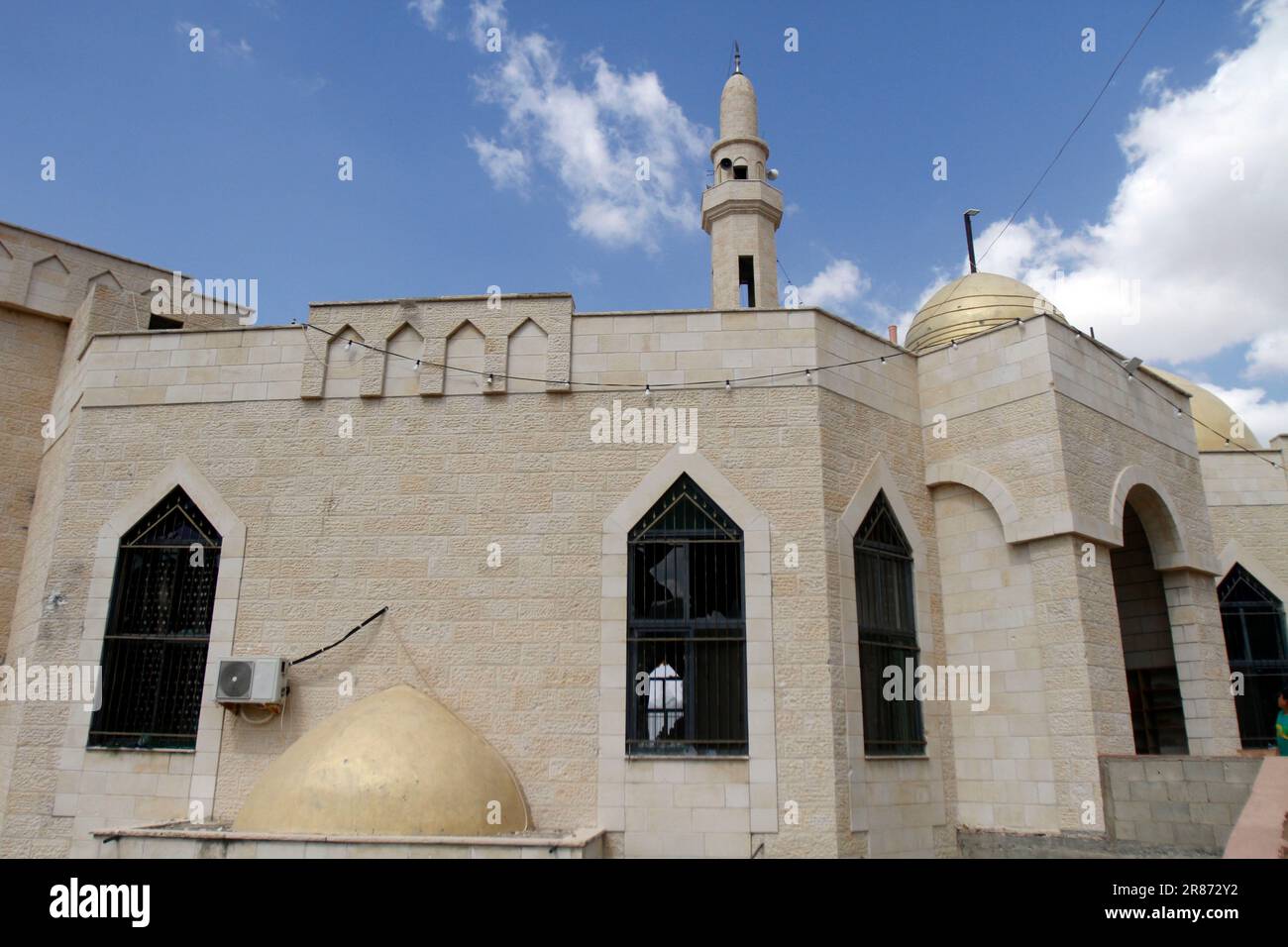 A view of a destroyed mosque after Israeli helicopters bombed a site ...