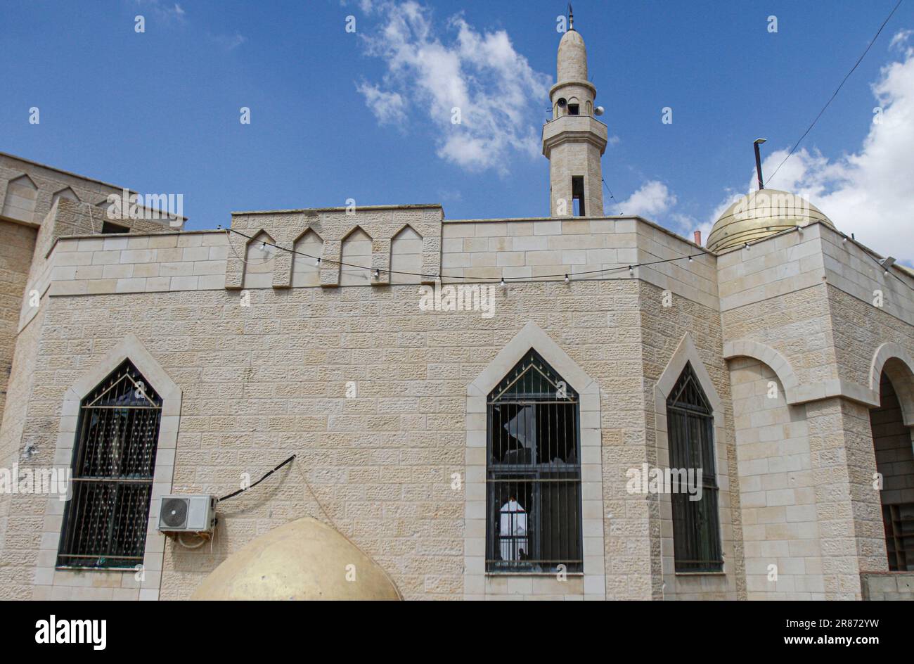 A view of a destroyed mosque after Israeli helicopters bombed a site ...