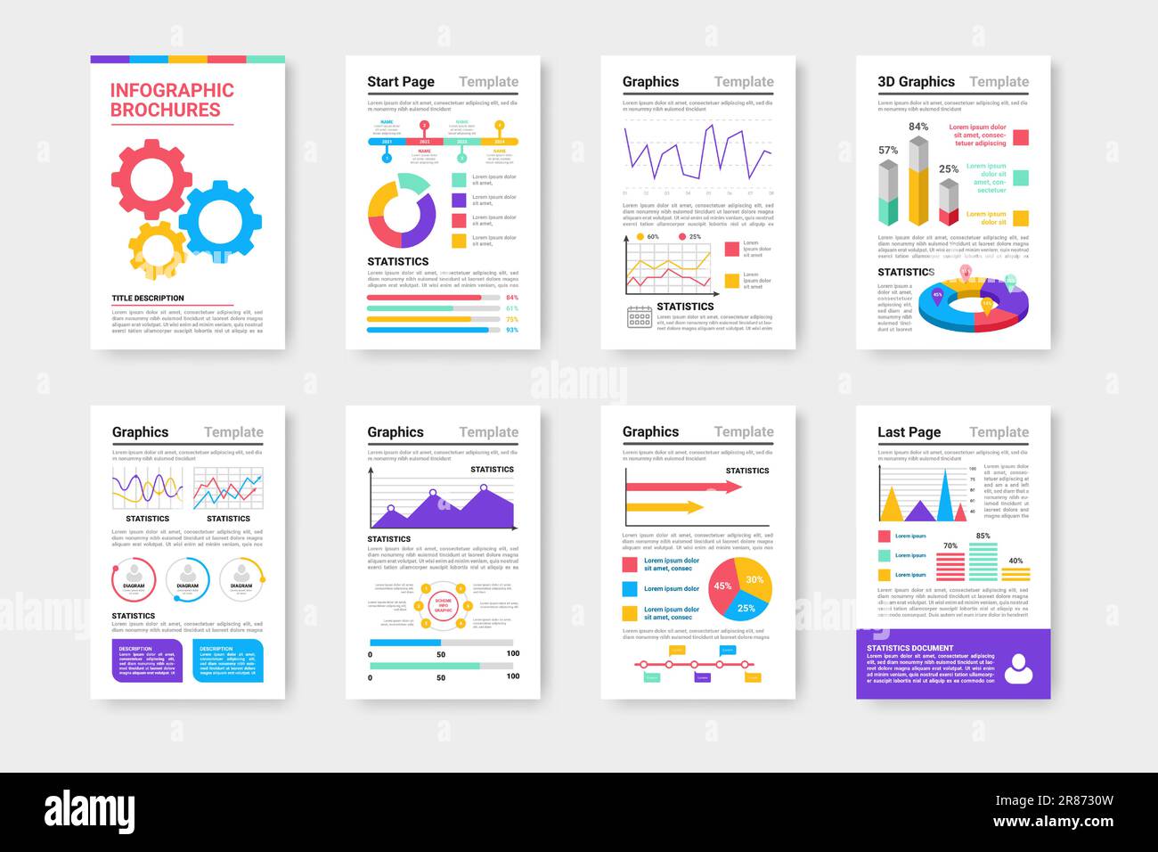 Infographic charts. Business graph. Corporate documents. Analytics color diagrams. Graphic ...