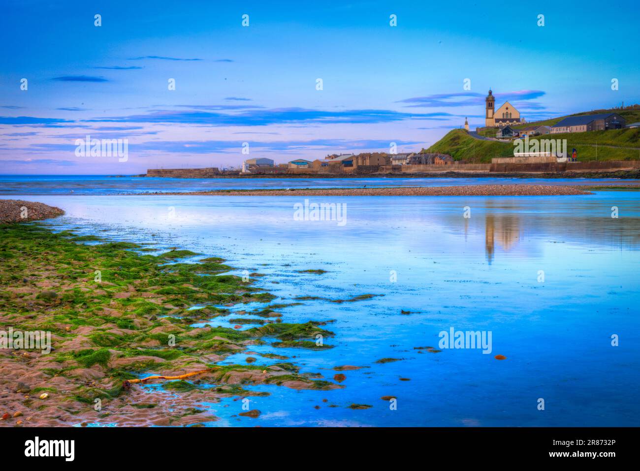 macduff kirk from banff estuary aberdeenshire scotland Stock Photo - Alamy