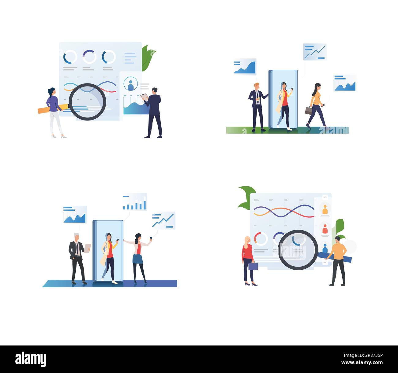 Teamwork diagrams set presentation hi-res stock photography and images ...