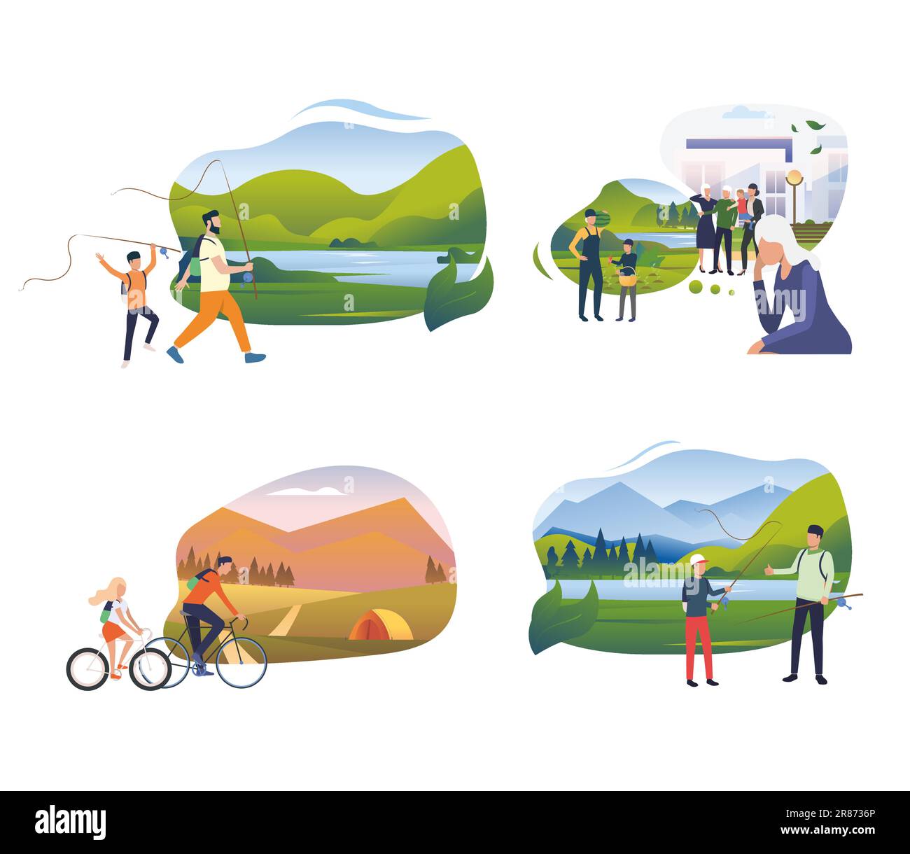 Spending time family fun Stock Vector Images - Alamy