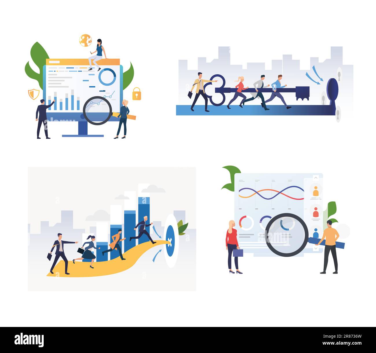 Set of employees planning strategy Stock Vector Image & Art - Alamy