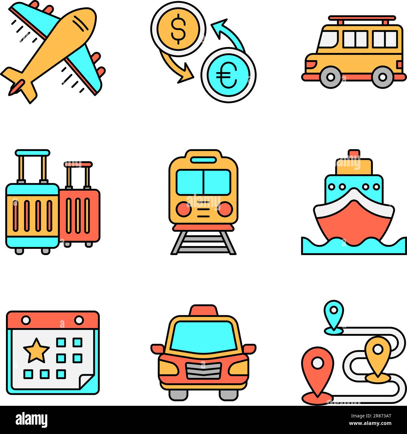 Travel in line ticket Stock Vector Images - Alamy