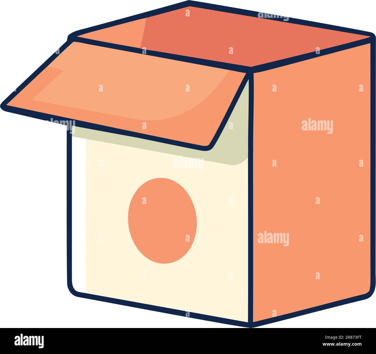 Cartoon delivering package in cardboard box Stock Vector Image & Art ...