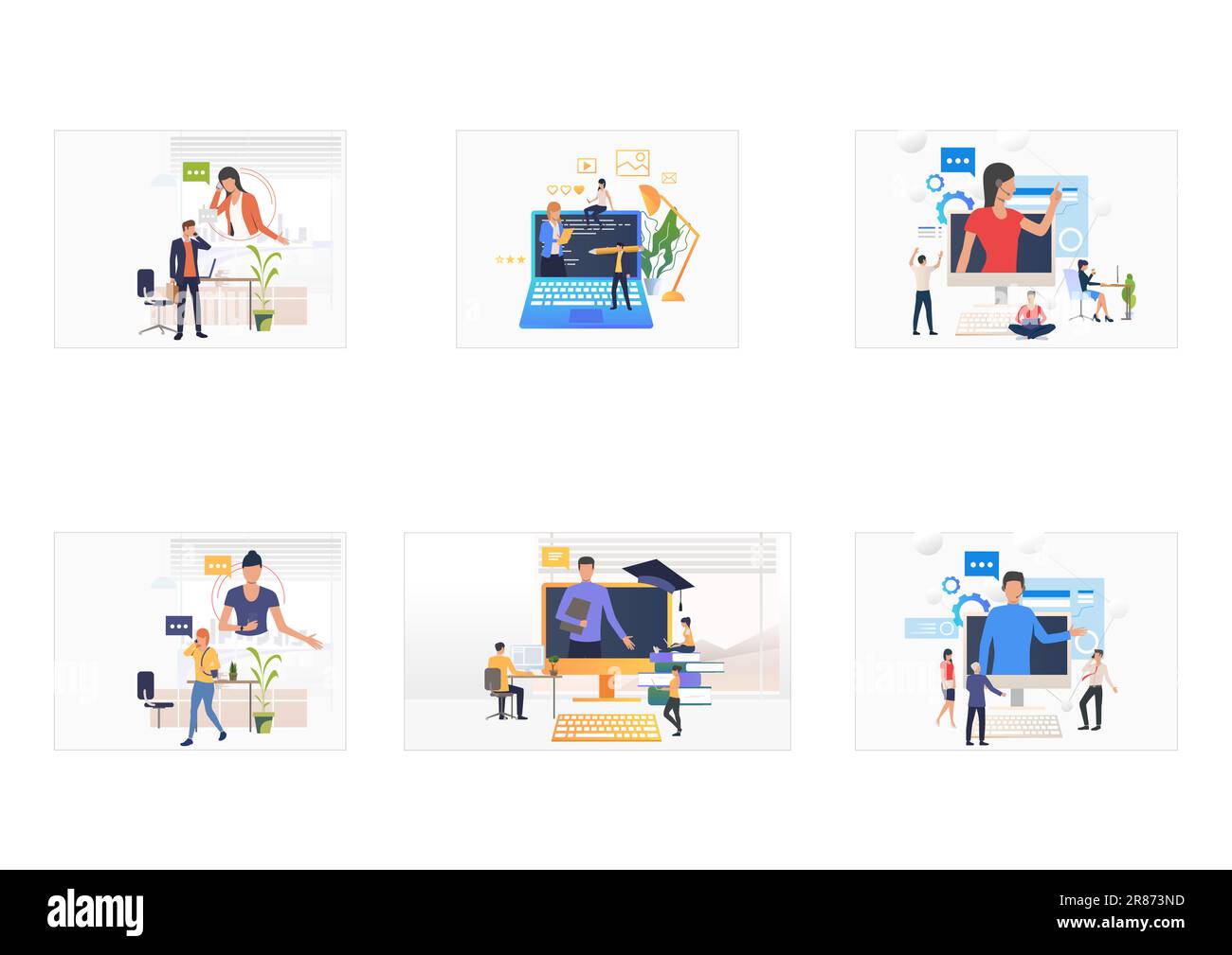 Online training set Stock Vector Image & Art - Alamy