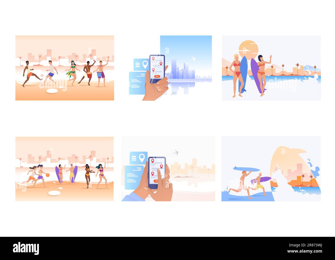 Beach activities set Stock Vector Image & Art - Alamy