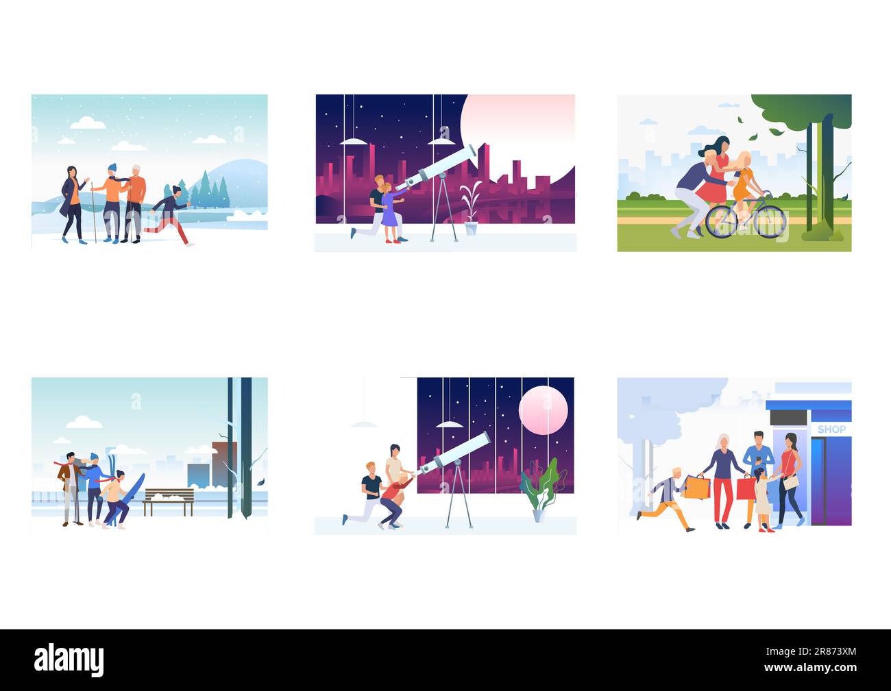 Weekend activities family concept Cut Out Stock Images & Pictures - Alamy