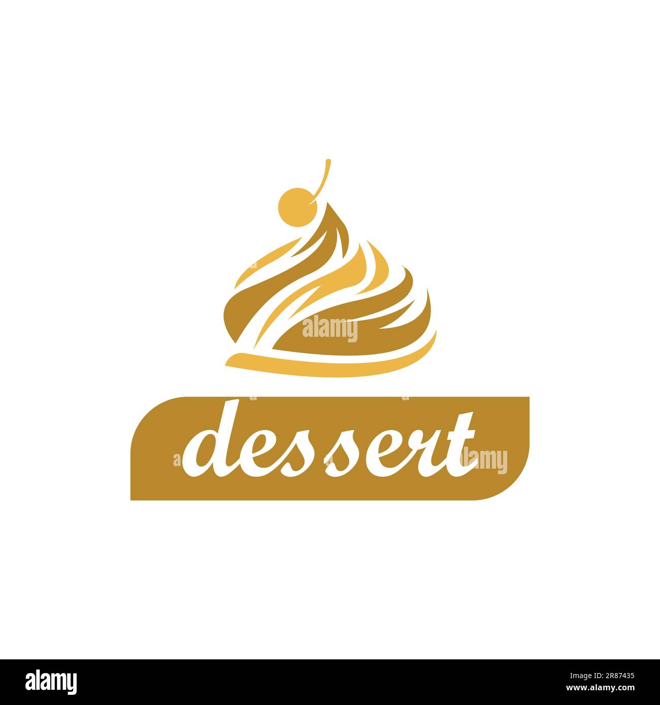 Dessert logo design Vector icon illustration template Stock Vector ...