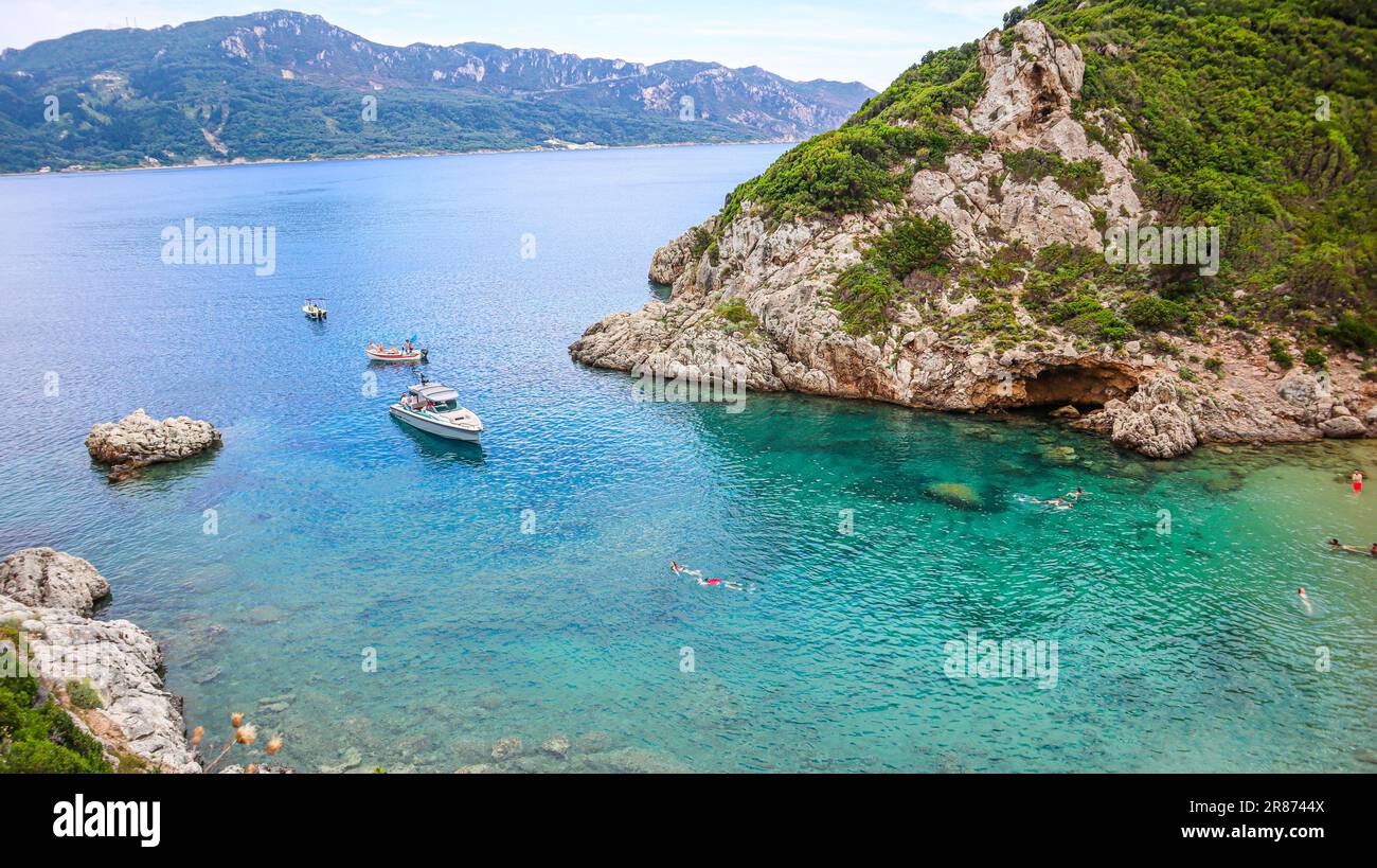 Mediterranean Bay with Crystal Clear Waters Stock Photo - Alamy