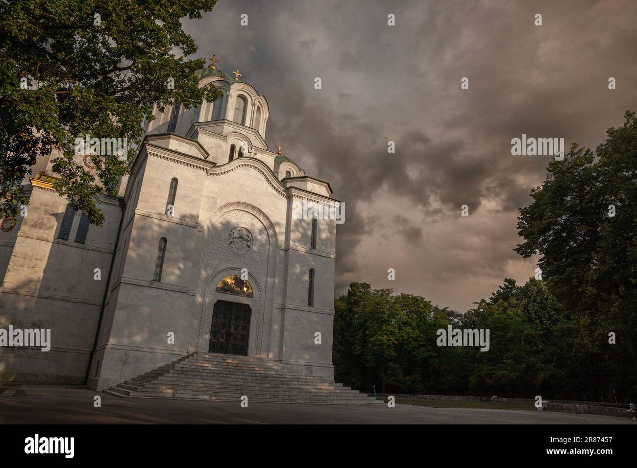 Picture of the church if the oplenac mausoleum in Topola, Serbia. Saint ...