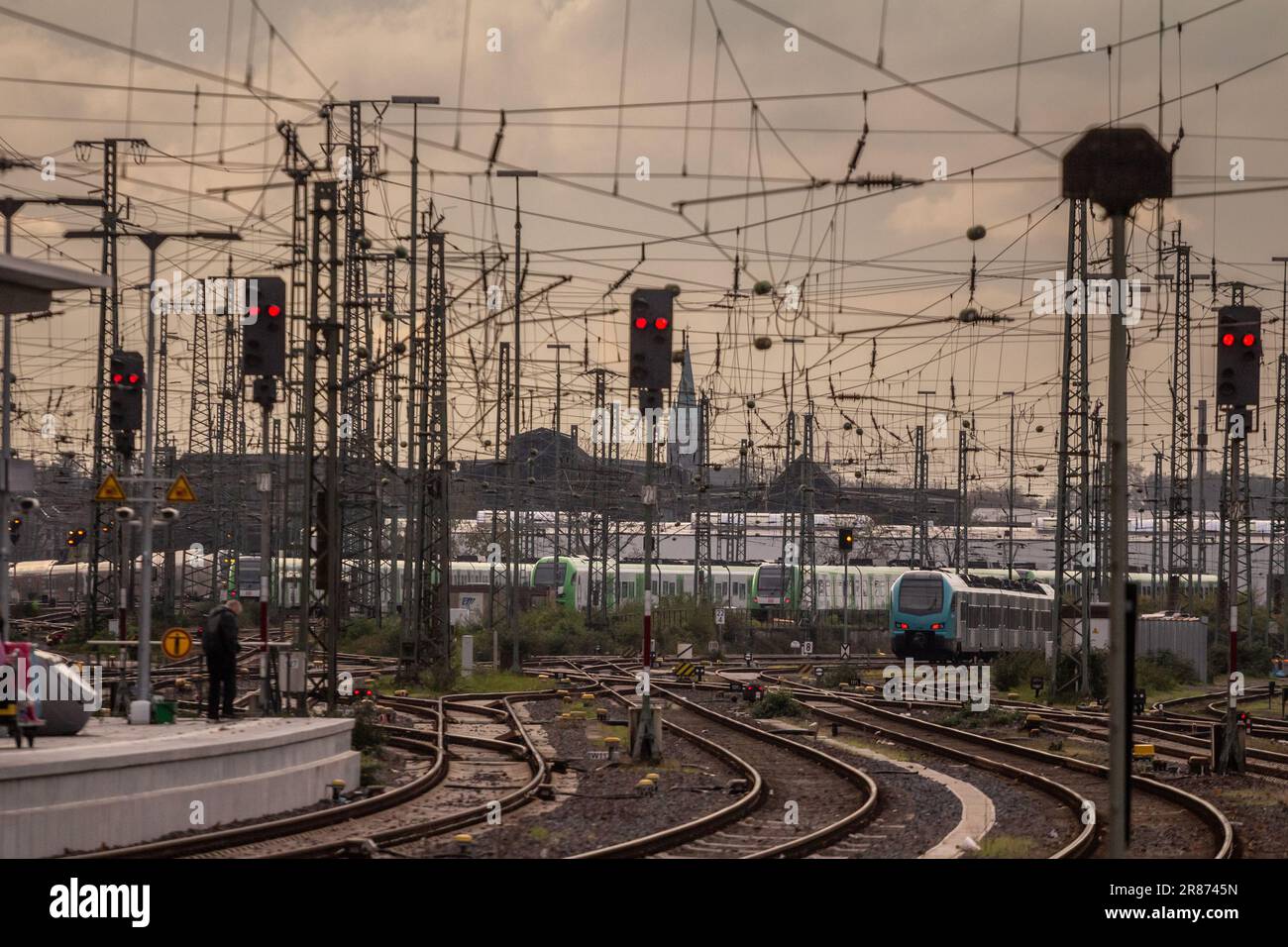 Picture of the railway yard of Dortmund Hbf, the main train station of ...