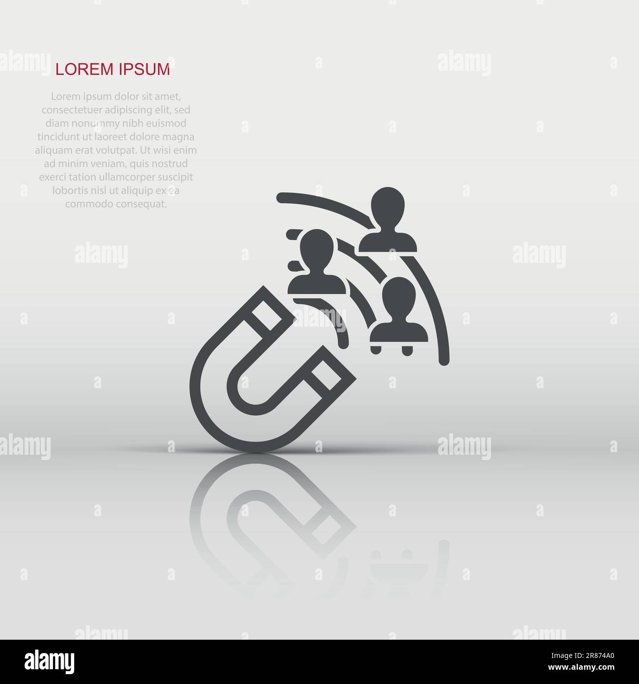 Lead conversion icon in flat style. Attract vector illustration on ...