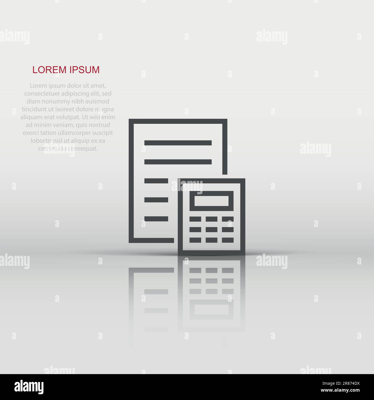 Tax payment icon in flat style. Budget invoice vector illustration on ...