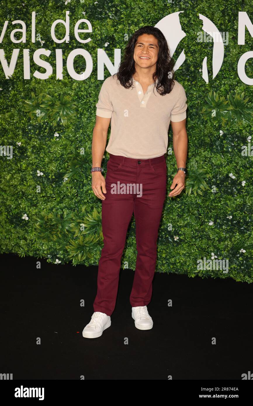 Mexican football player and actor Cristo Fernandez poses during a ...