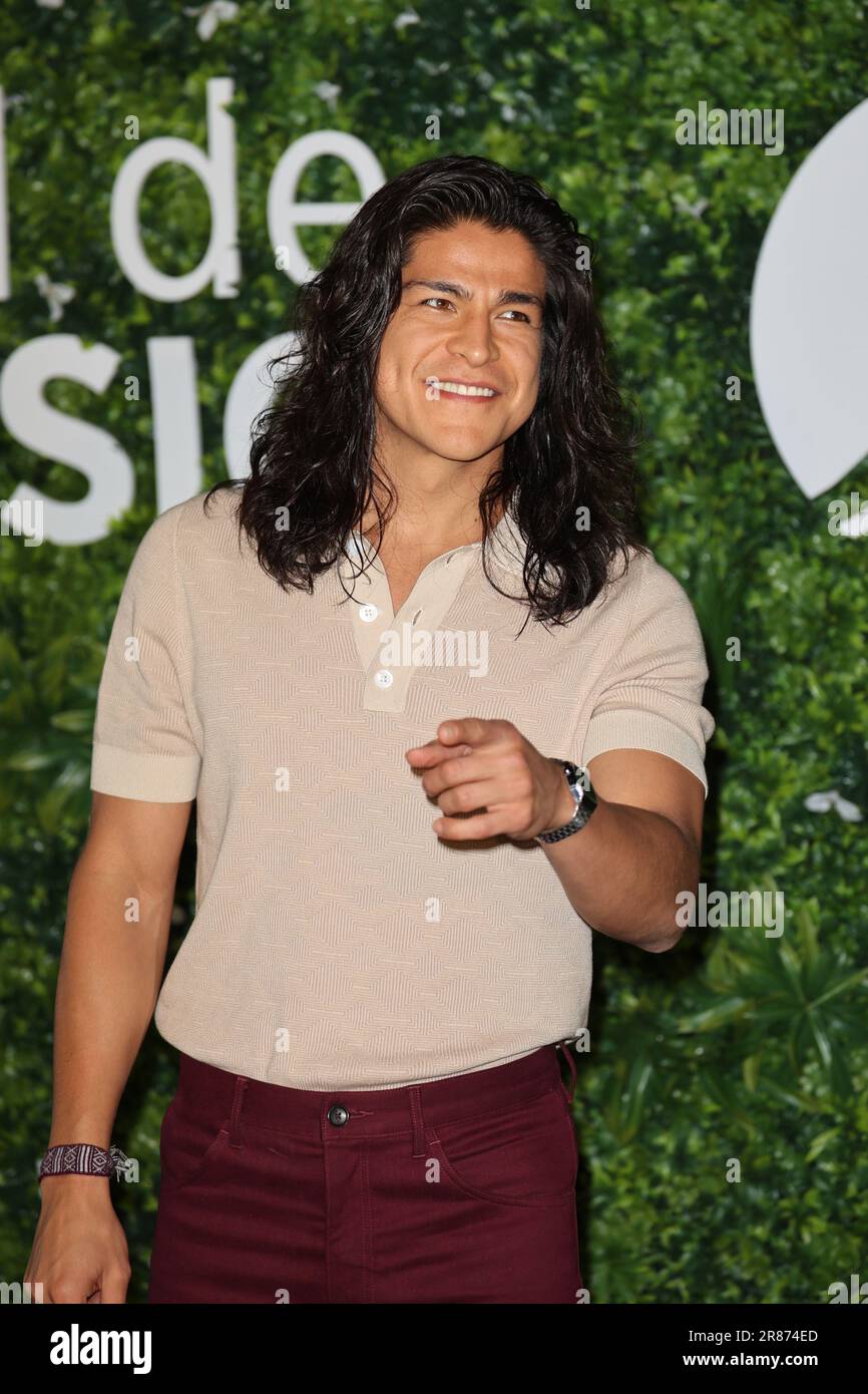 Mexican football player and actor Cristo Fernandez poses during a ...