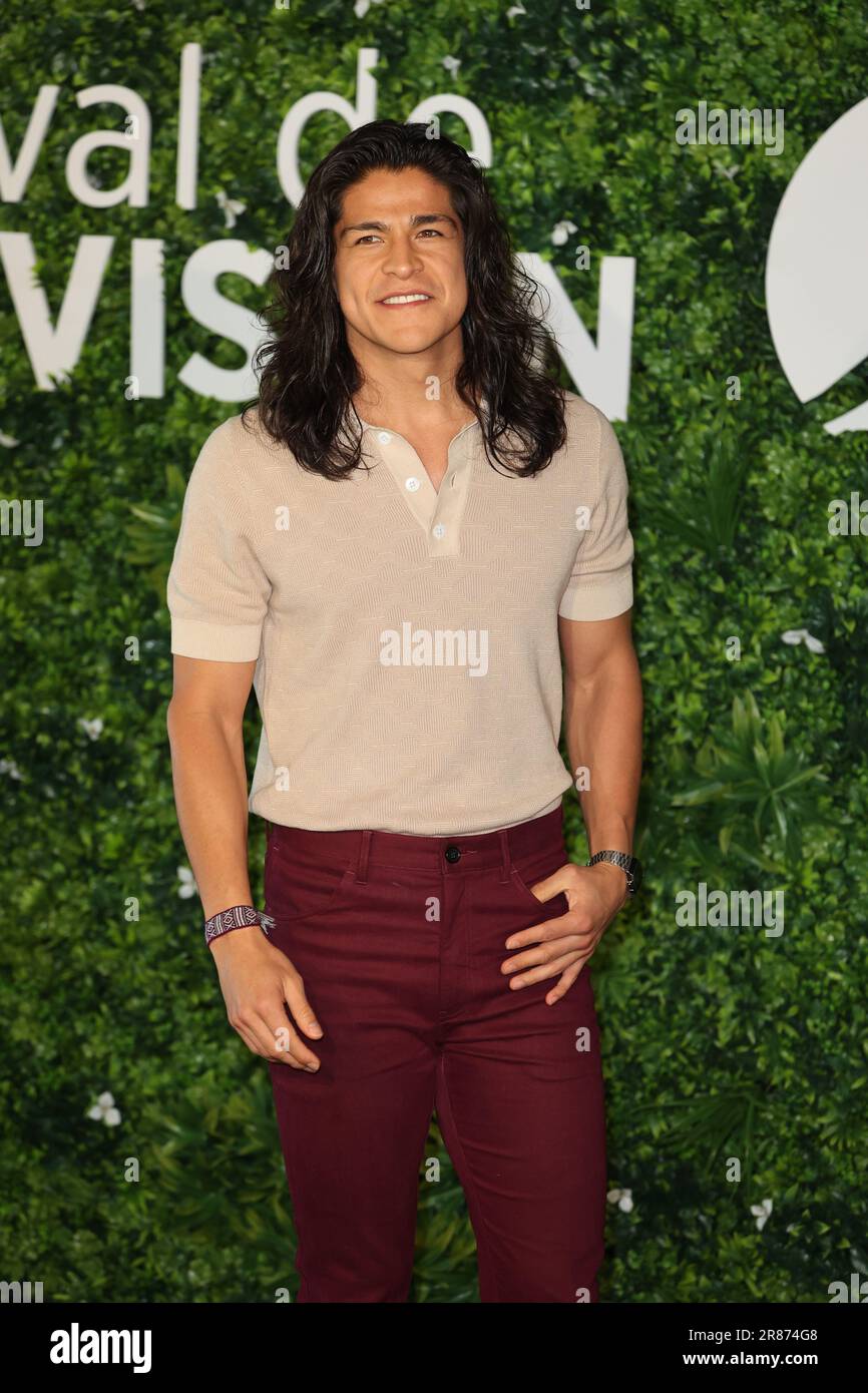 Mexican football player and actor Cristo Fernandez poses during a ...
