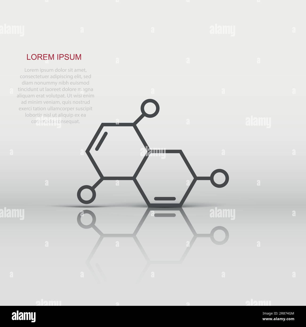 Science icon in flat style. Dna cell vector illustration on white ...