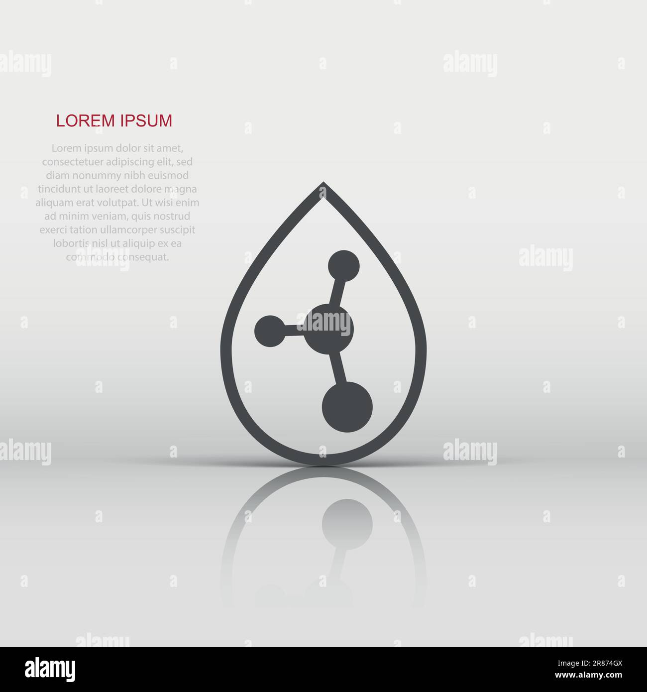 Acid molecule icon in flat style. Dna vector illustration on white ...