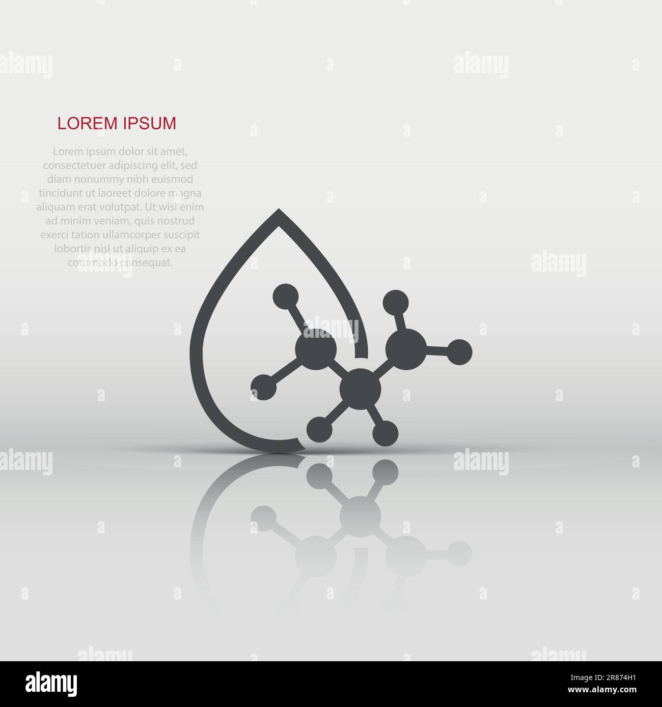 Acid molecule icon in flat style. Dna vector illustration on white ...