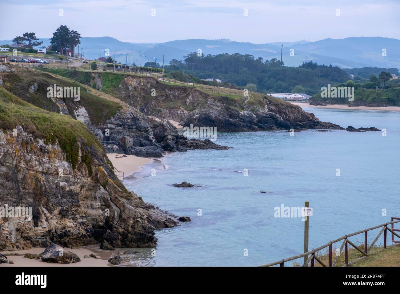 Tapia de Casariego, Asturias, Spain. Beach of Murallon or Maleguas ...