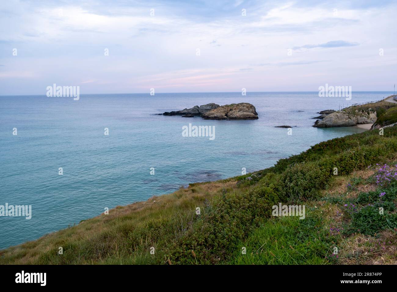 Tapia de Casariego, Asturias, Spain. Beach of Murallon or Maleguas ...