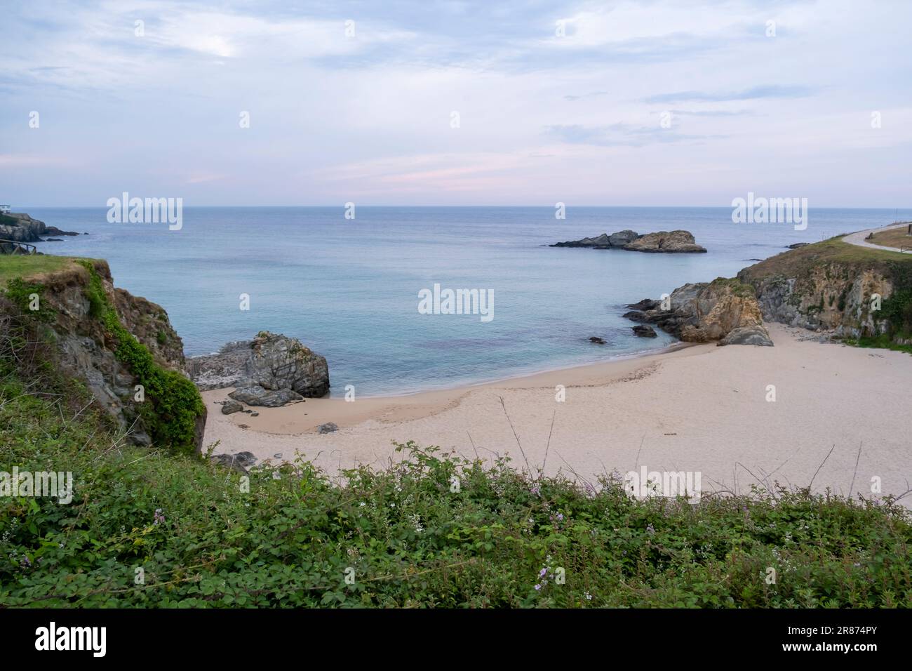 Tapia de Casariego, Asturias, Spain. Beach of Murallon or Maleguas ...