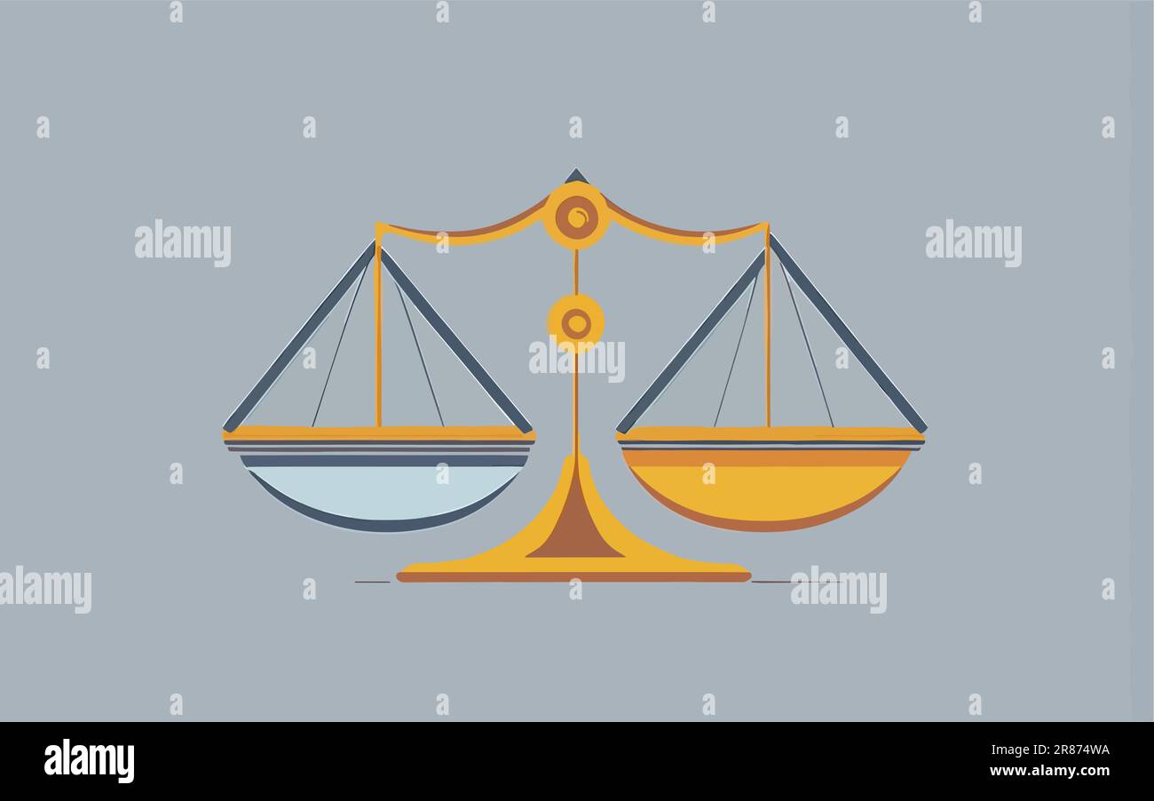 minimalistic vector illustration that communicates the idea of balance ...