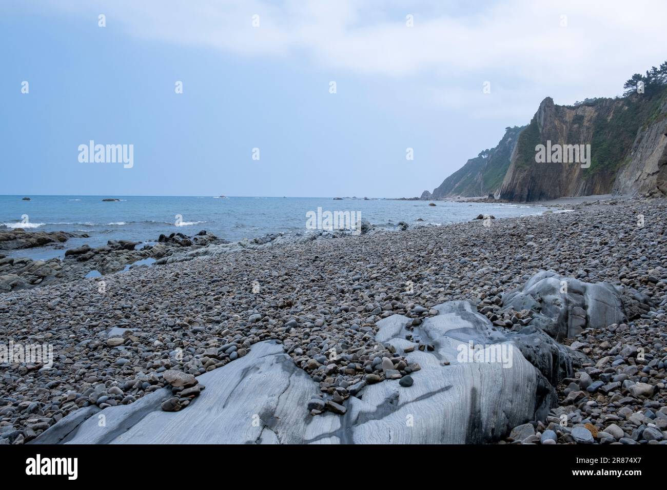 Ballota beach also known as Rio Cabo beach in Cudillero, Asturias ...