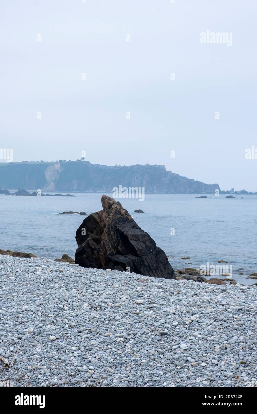 Ballota beach also known as Rio Cabo beach in Cudillero, Asturias ...