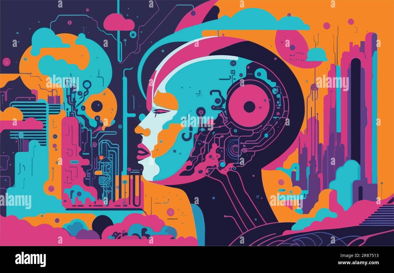 vector illustration that visualizes the future potential and ... vector illustration that visualizes the future potential and ...