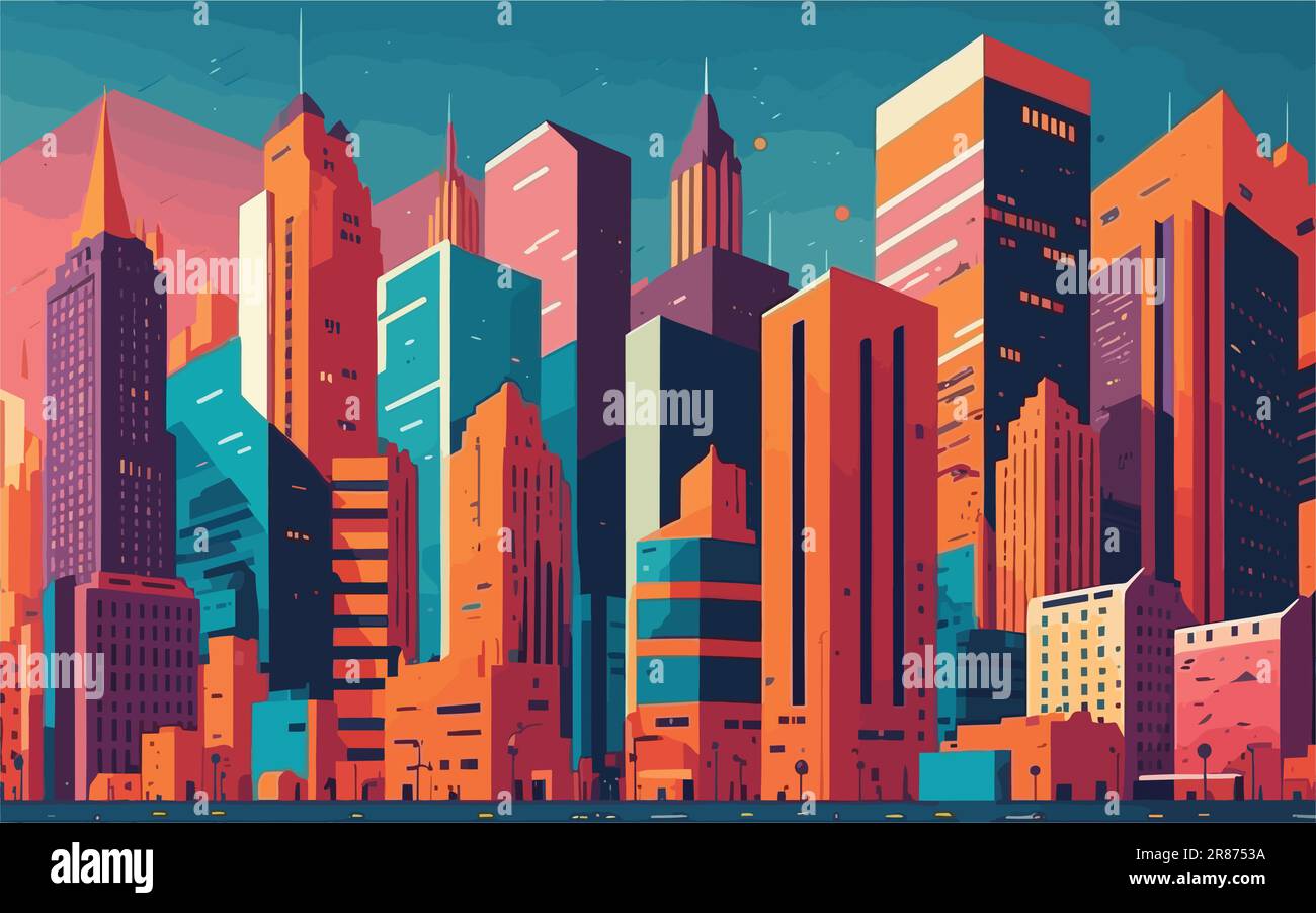 City iconic view Stock Vector Images - Alamy