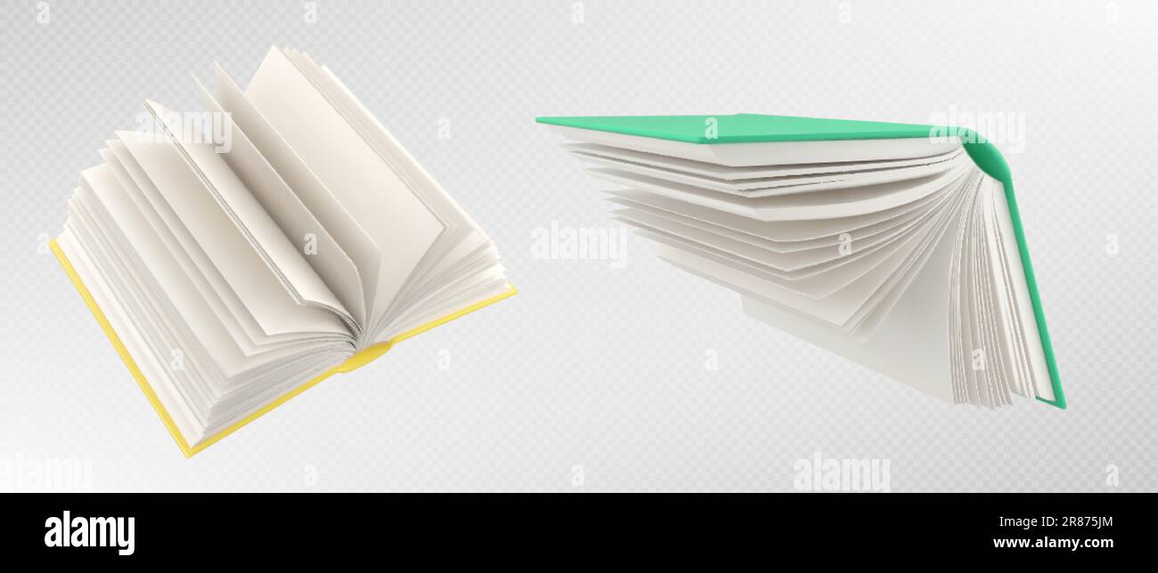 Open fly school paper book vector illustration isolated on white ...