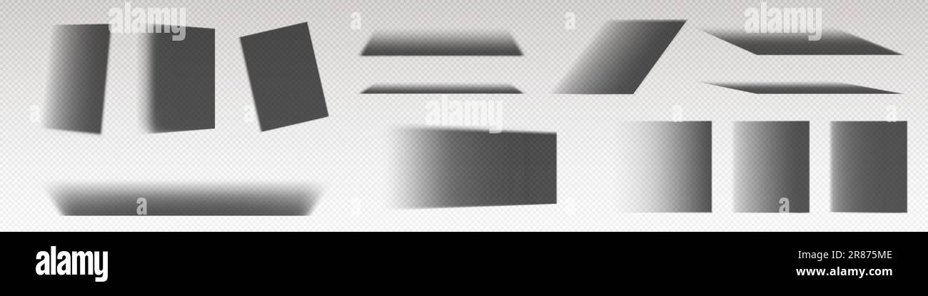 Realistic floor shadow box isolated on transparent background. Light ...