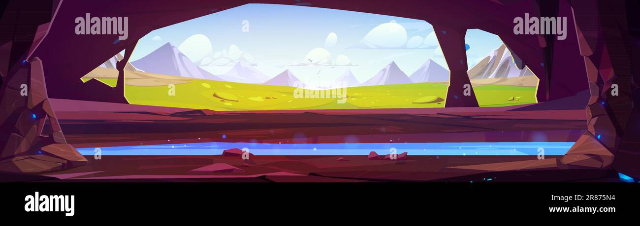 Blue sky and distant mountains Stock Vector Images - Alamy