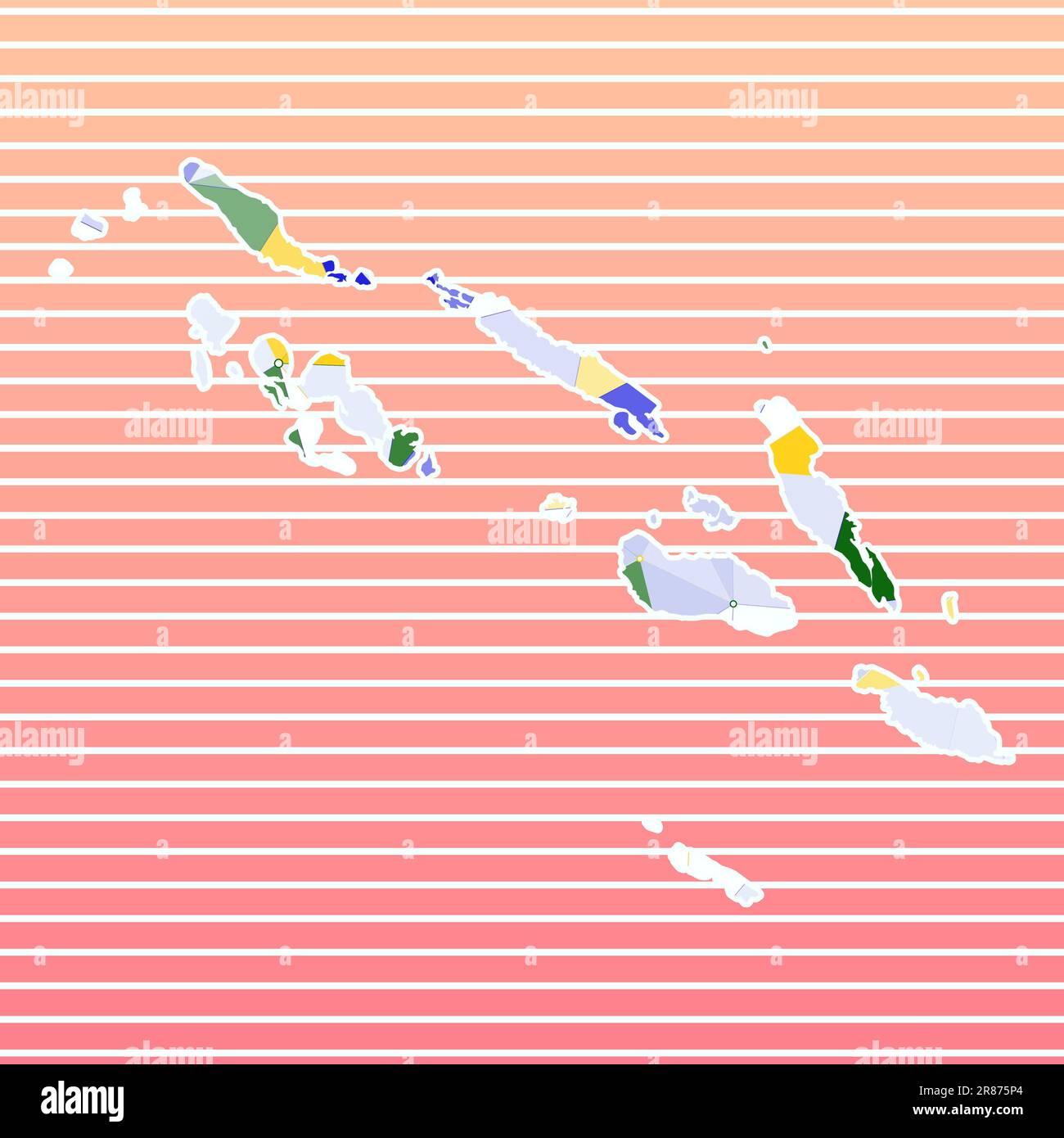 Solomon Islands vector illustration. Solomon Islands design on gradient ...