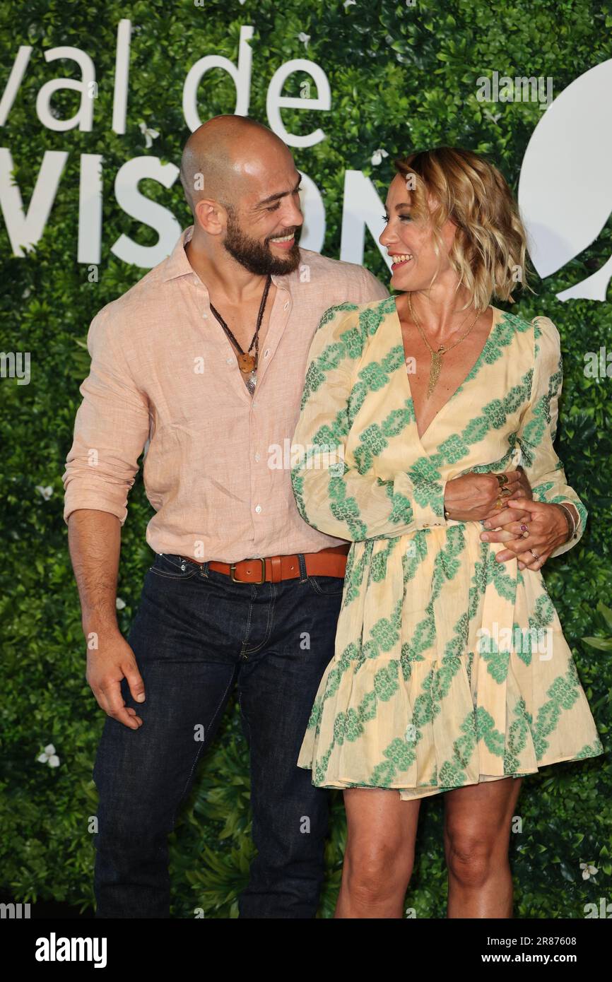 Moïse Santamaria and Emma Colberti attend the "Un Si Grand Soleil ...