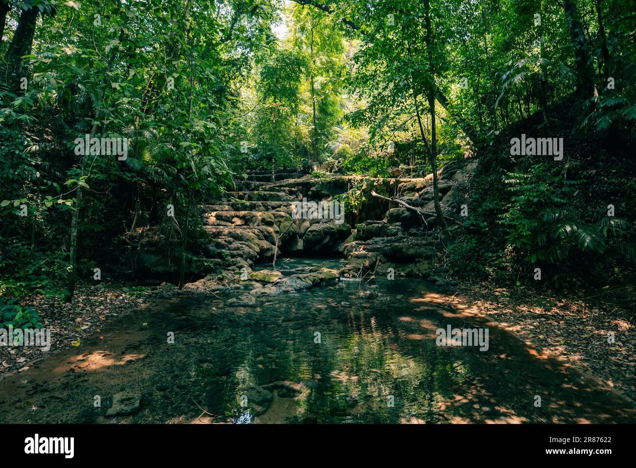 Beautiful landscape of Agua Azul cascades park in Palenque, Mexico ...