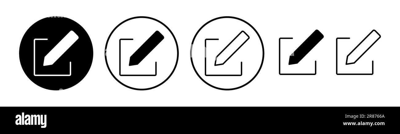Edit icon vector. edit document sign and symbol. pencil Stock Vector ...