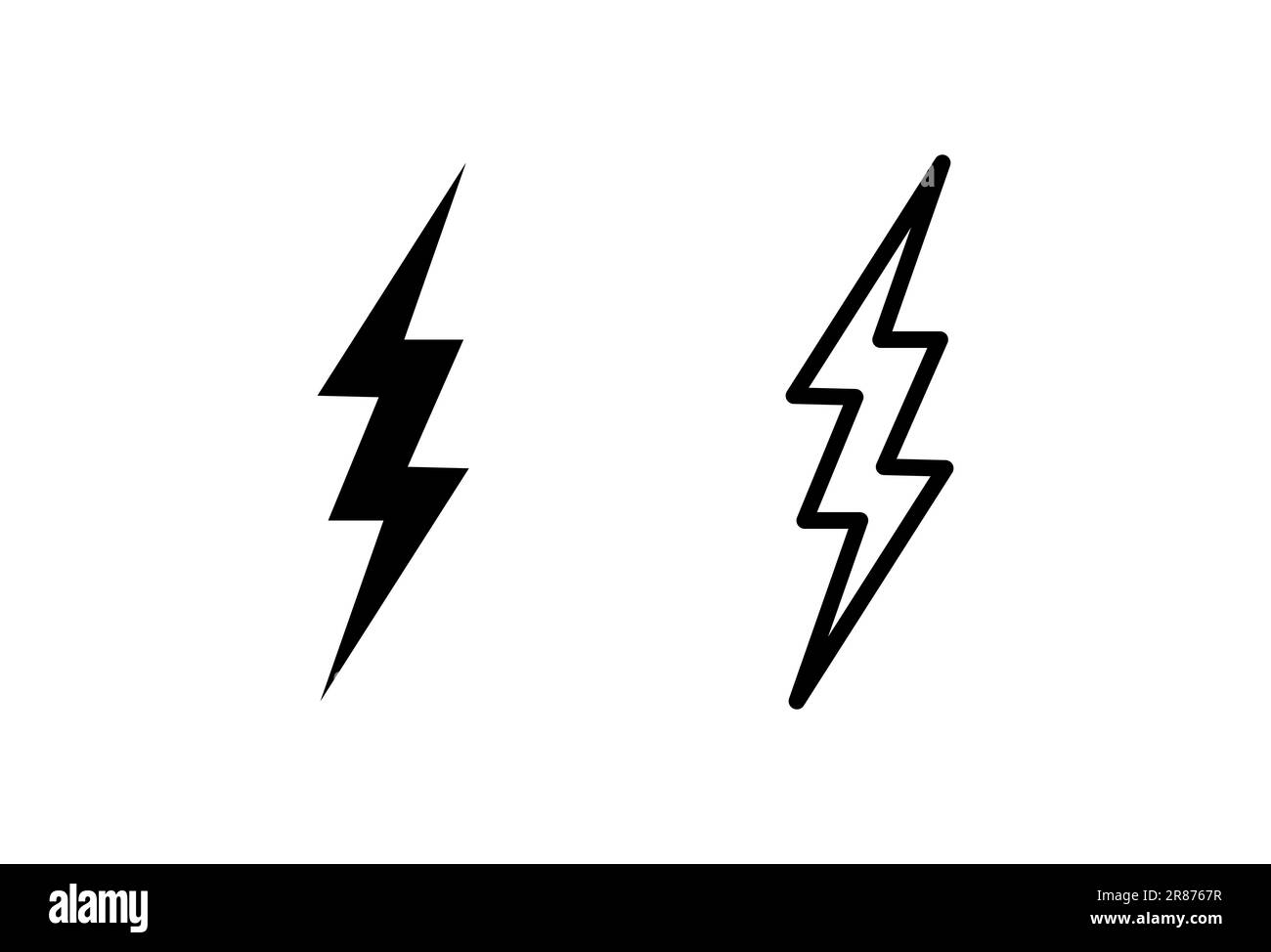 Lightning icon set. electric icon vector. power icon. energy sign Stock ...