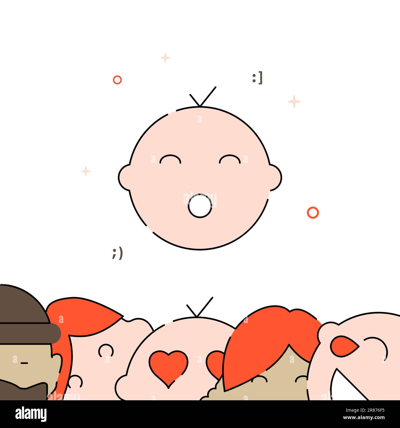 Baby visage Stock Vector Images - Alamy