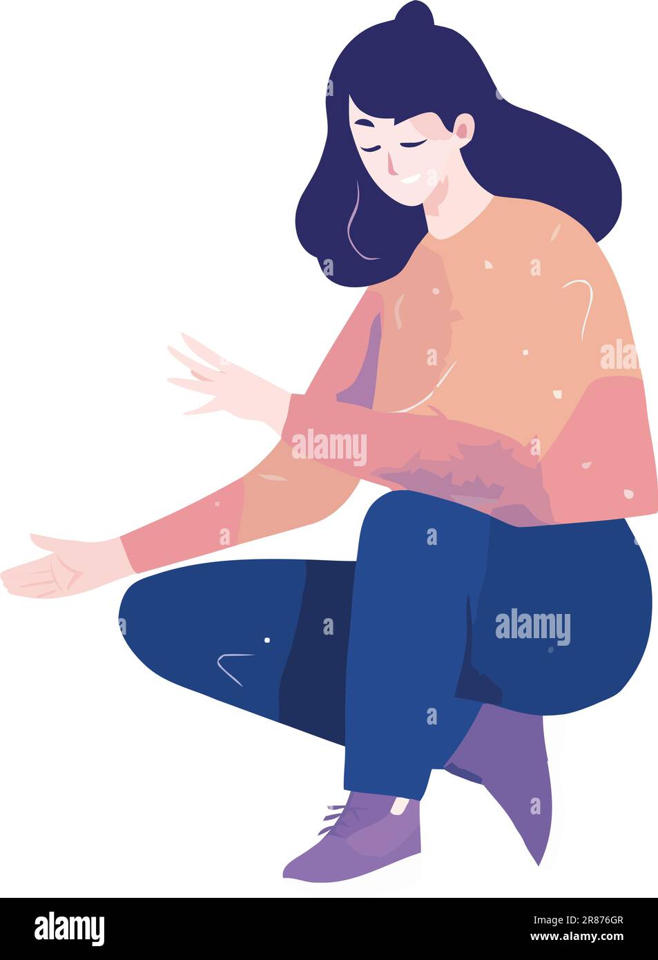 One person meditating in a yoga pose Stock Vector Image & Art - Alamy
