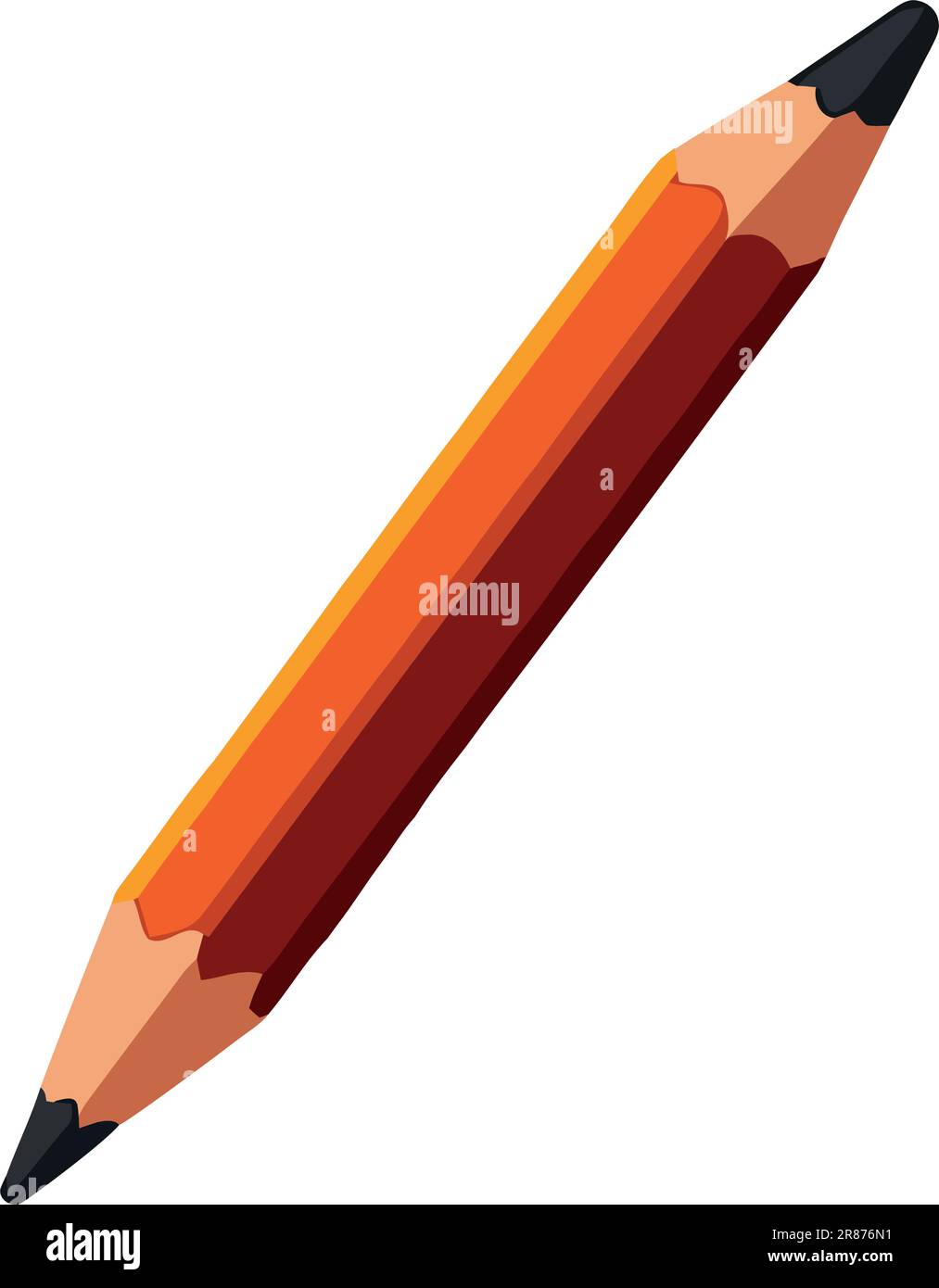 Graphite and orange and yellow crayon Stock Vector Images - Alamy